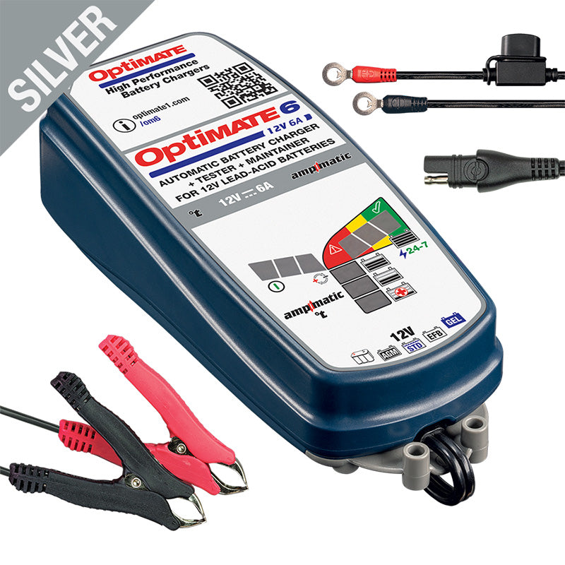OptiMate 6 6A 9-Step Plug & Play Lead Acid Battery Smart Charger ...